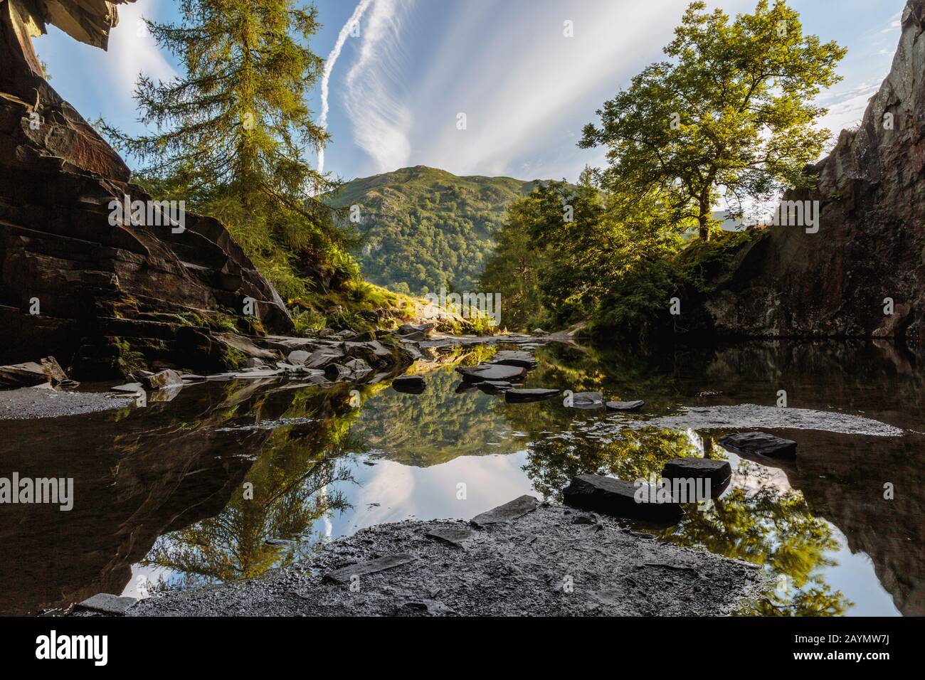 Old slate quarry lake district hi-res stock photography and images - Alamy