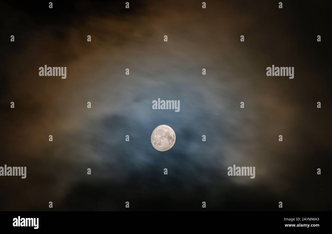 The Moon, a wonderful night view of the planet Earth satellite Stock ...