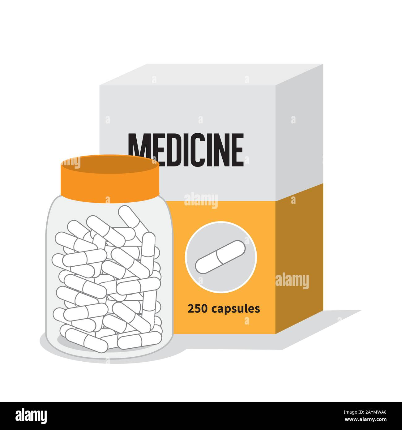 Medicine package pill box Stock Vector Images - Alamy