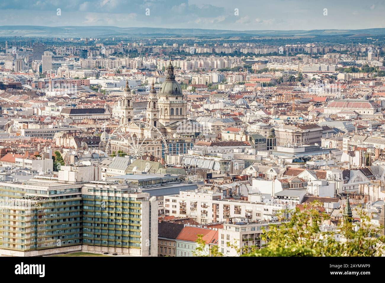 Aerial view of the Budapest city Stock Photo - Alamy