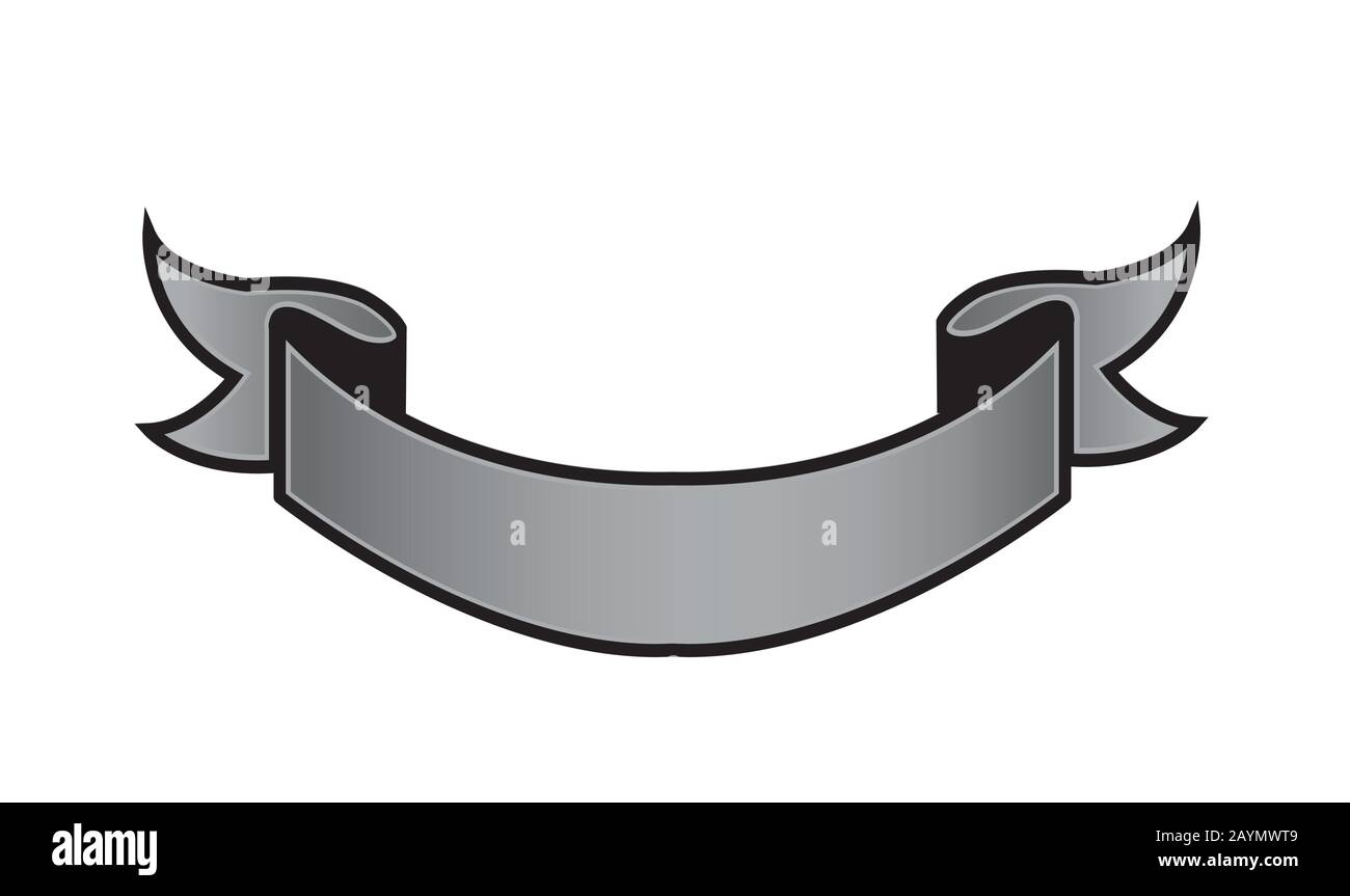 ribbon illustration (gray Stock Vector Image & Art - Alamy