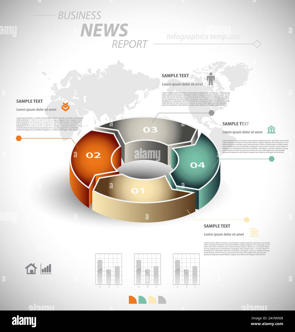Presentation bussines template for interactive data display Stock ...