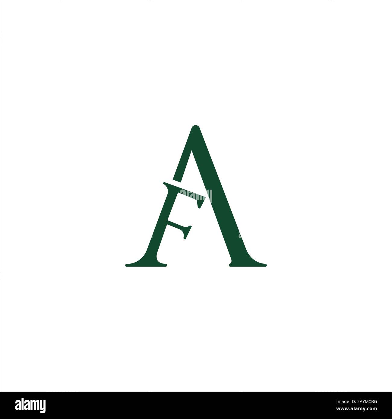 Initial letter af or fa logo design template Stock Vector Image & Art ...