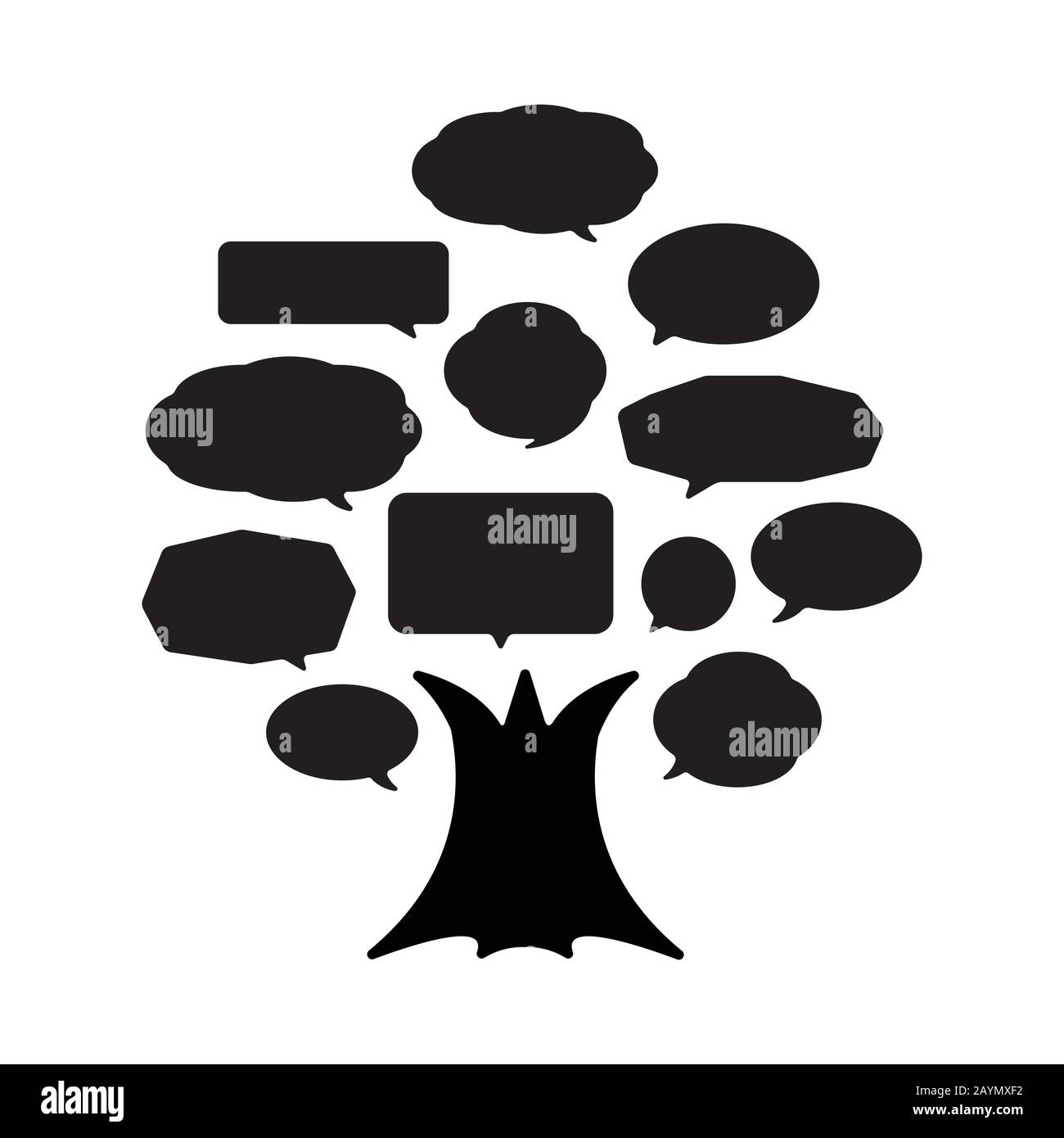 Communication tree Stock Vector Images - Alamy