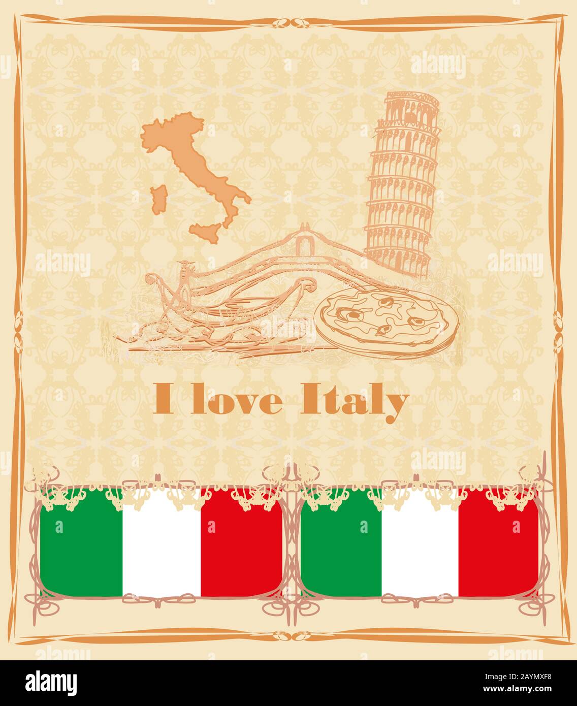 Historical italy map Stock Vector Images - Alamy