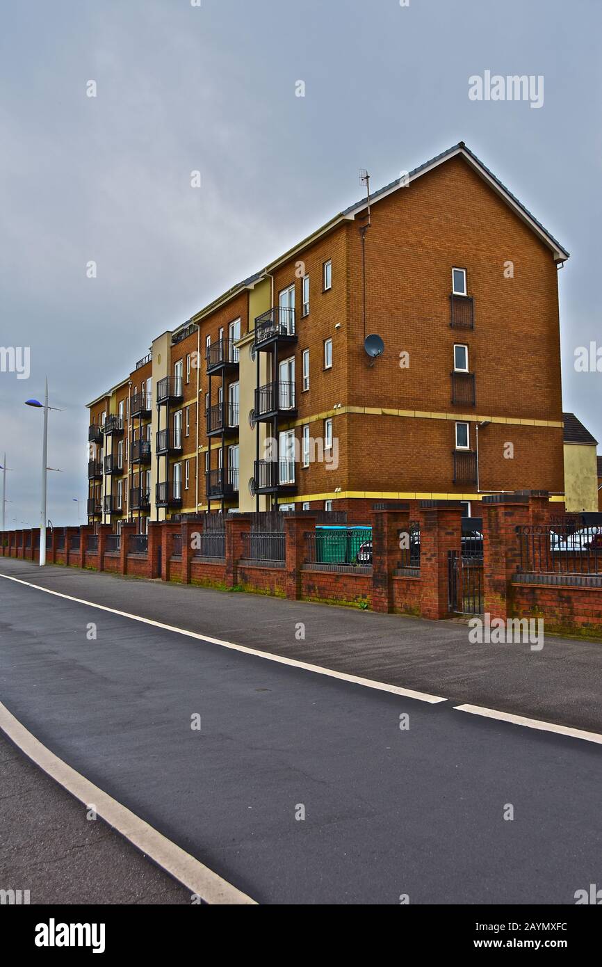 Residential flats overlooking the sea at Aberavon Beach near Port ...