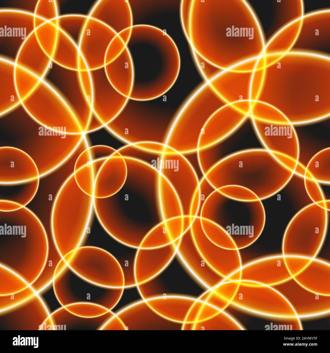 Vector Glowing Flame Bubbles Abstract Texture Seamless Pattern ...