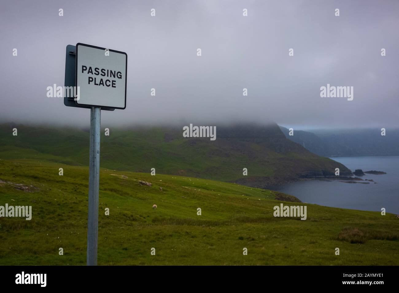 Highland passing place hi-res stock photography and images - Alamy