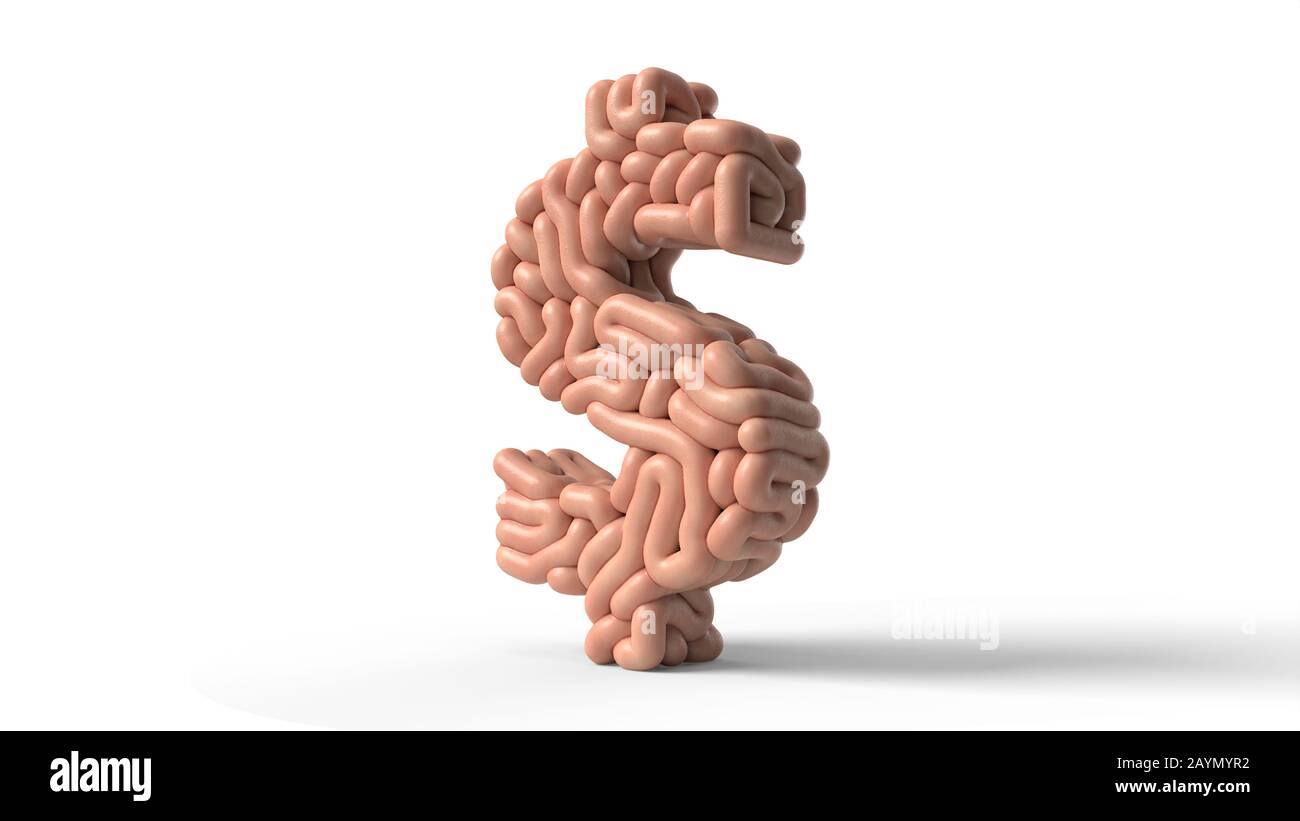 human brain in shape of dollar sign. suitable for brain, biology ...
