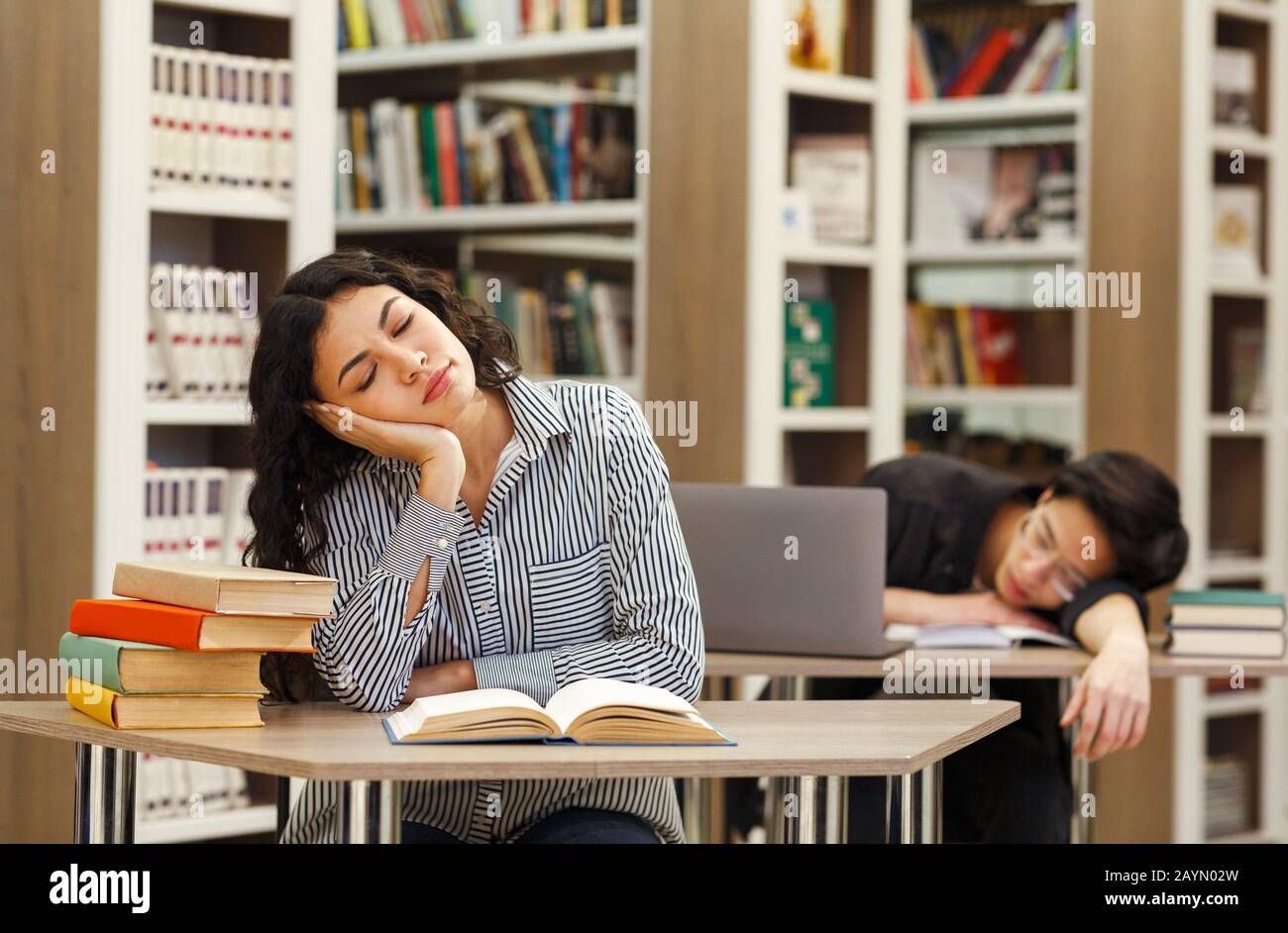 Students sleep in classroom in hi-res stock photography and images - Alamy