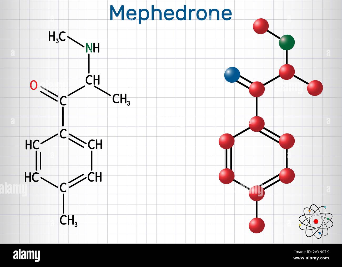 Mephedrone molecule Stock Vector Images - Alamy