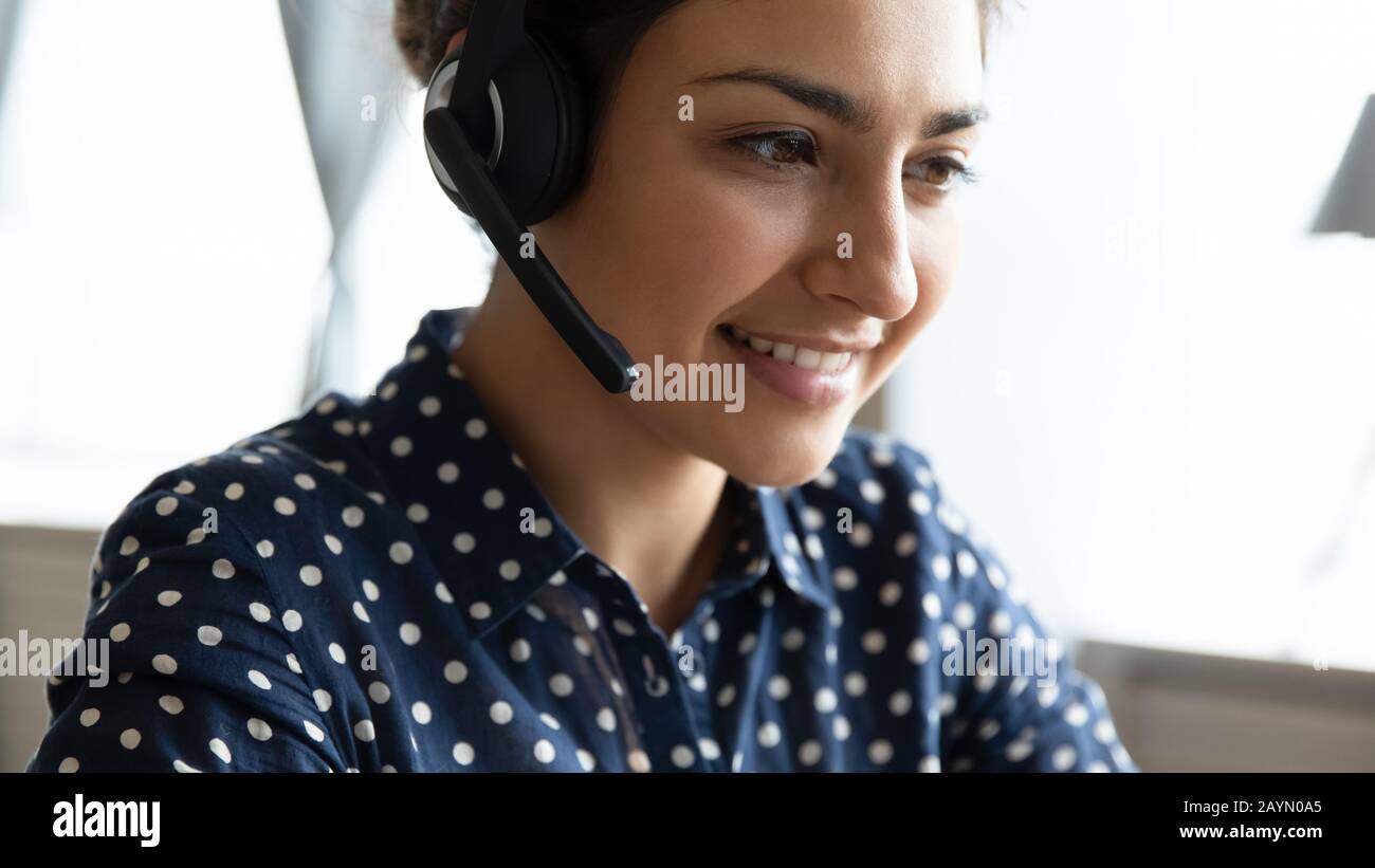 Happy young indian call center hi-res stock photography and images - Alamy