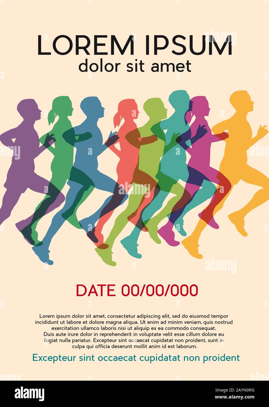 Marathon Running Poster