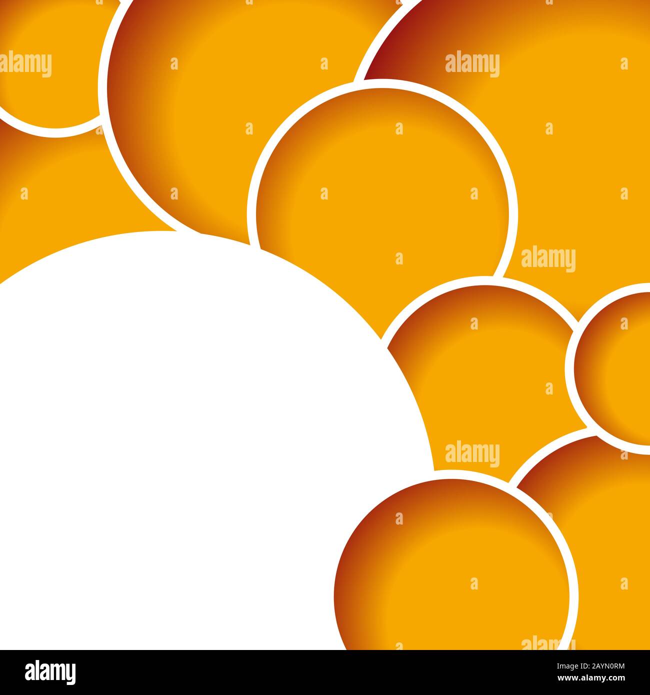 Geometric abstract orange circles, vector background Stock Vector Image ...