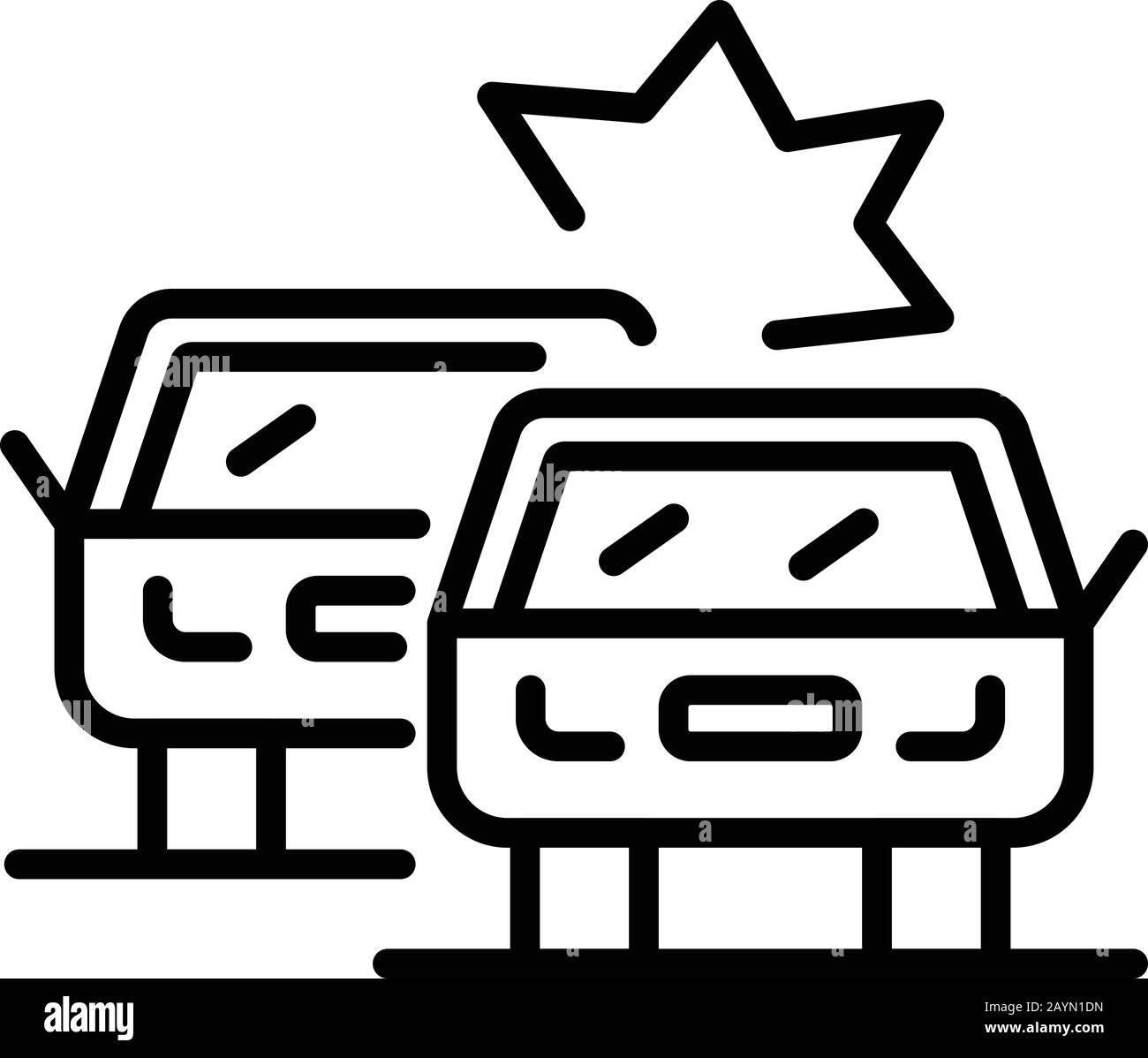 Breaking road car Stock Vector Images - Alamy