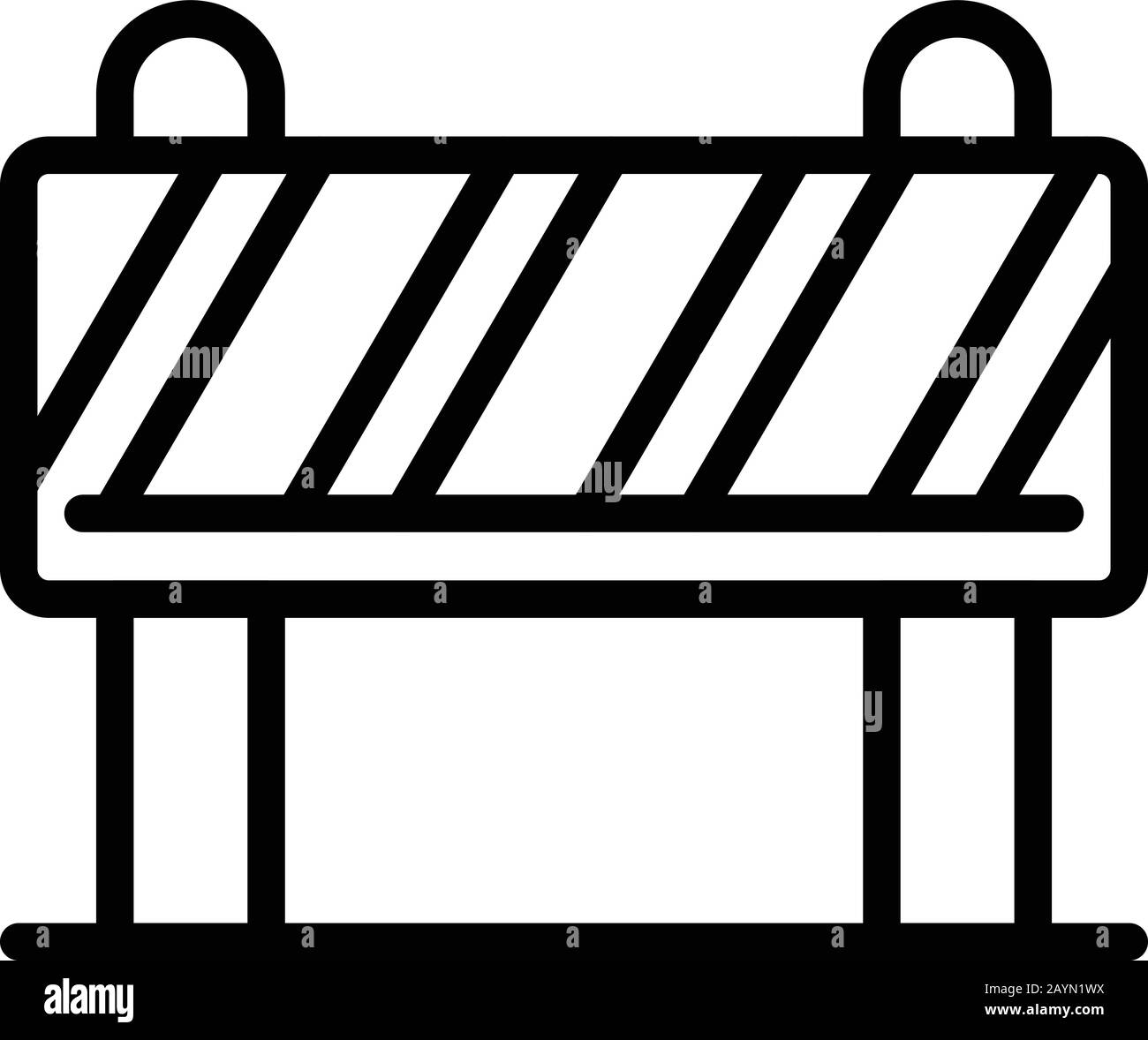 Construction barrier icon, outline style Stock Vector Image & Art - Alamy