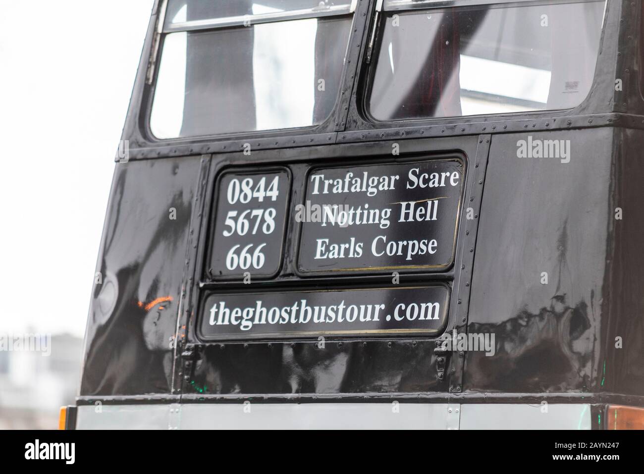 Ghostbustour old London Routemaster bus painted black. Ghost Bus Tours ...