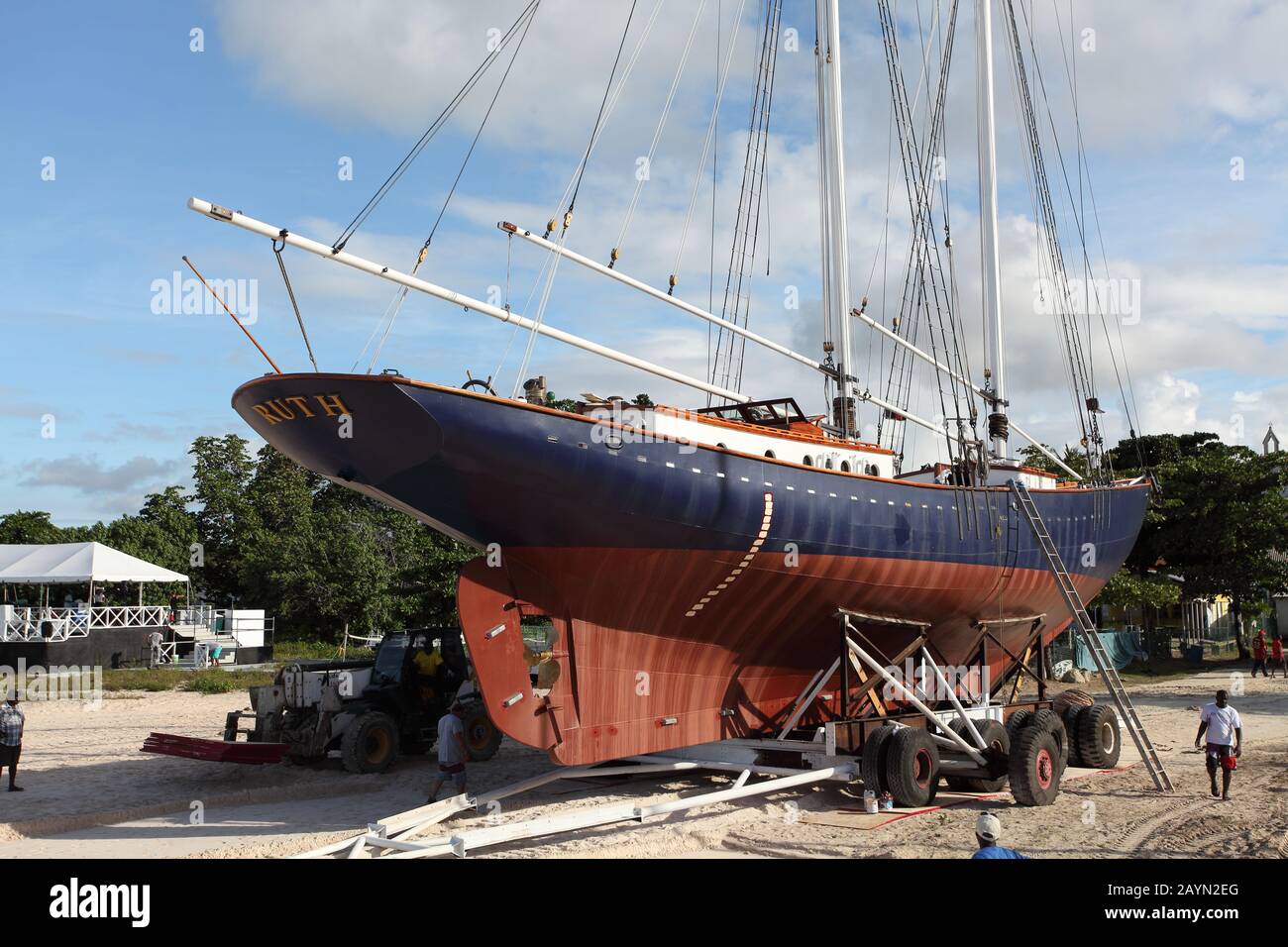 Barbados Photos promotion, Schooner Ruth Launch Stock Photo - Alamy