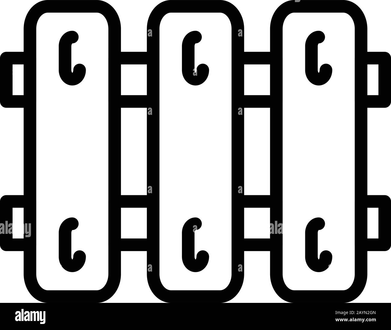 Black fence post Stock Vector Images - Alamy