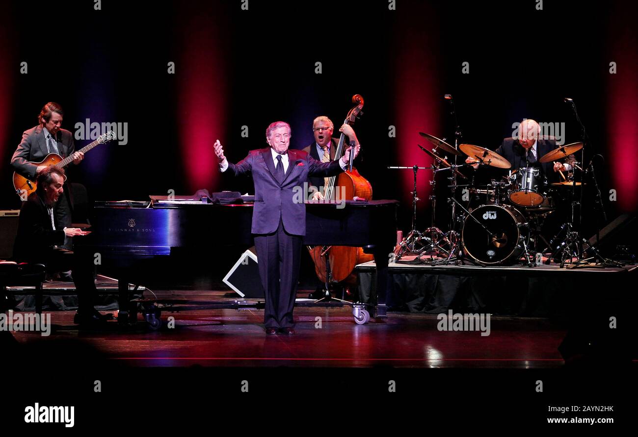 Tony Bennett performs at the Broward Center for the Performing Arts in ...