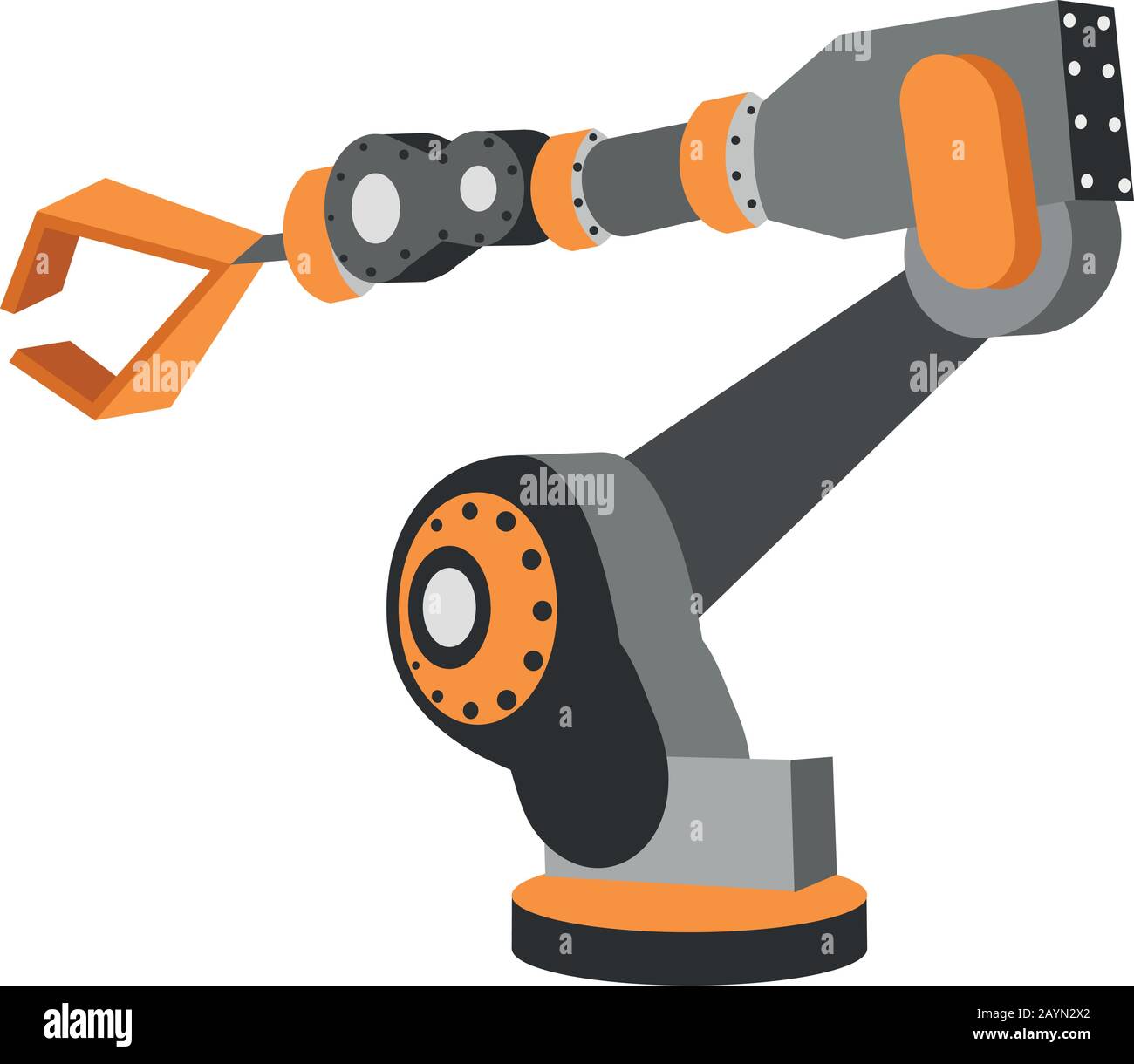 Orange industrial robot Stock Vector Images - Alamy