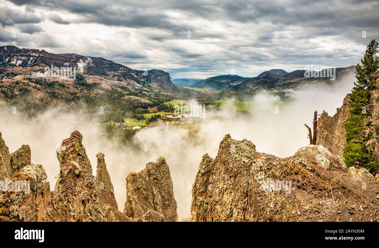 San Juan River Valley, from viewpoint below Wolf Creek Pass near Pagosa ...