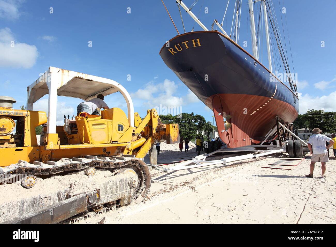 Barbados Photos promotion, Schooner Ruth Launch Stock Photo - Alamy