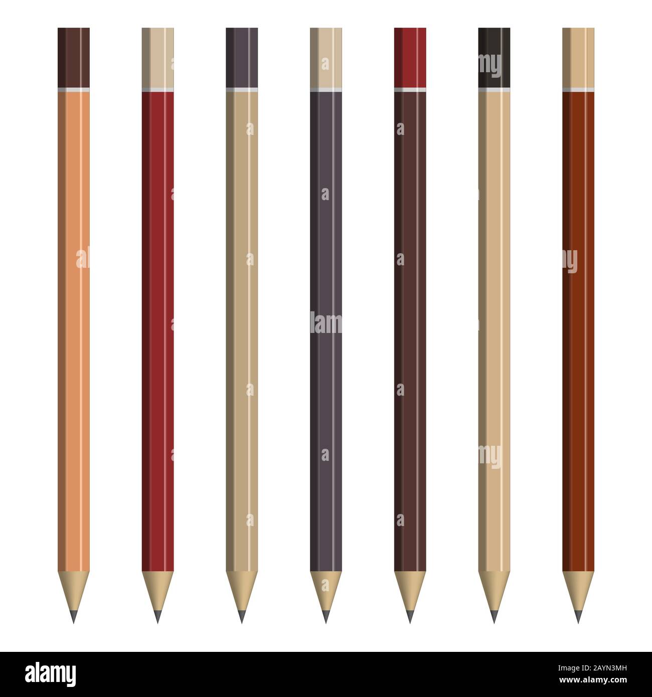 Vector illustration single colored pencil hi-res stock photography and ...