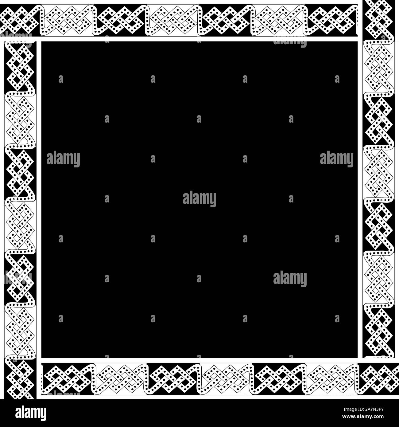 Celtic knot square frame Cut Out Stock Images & Pictures - Alamy