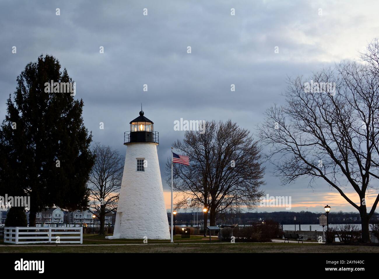 Concord Point Lighthouse at Sunrise Stock Photo - Alamy