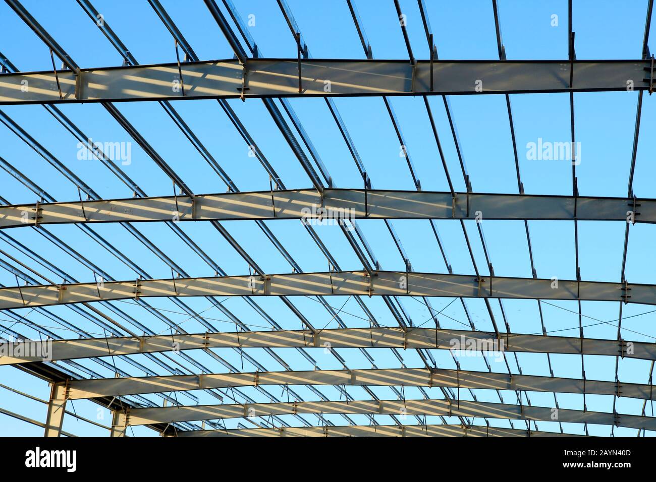 The construction of steel structure Stock Photo - Alamy