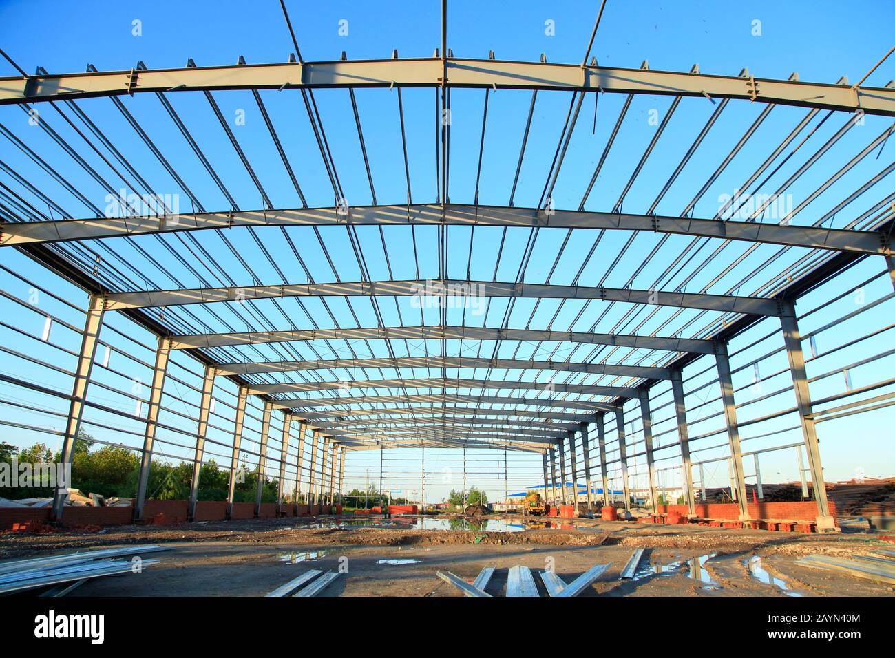 The construction of steel structure Stock Photo - Alamy