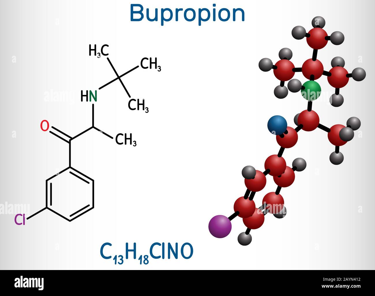 Bupropion molecular Stock Vector Images - Alamy