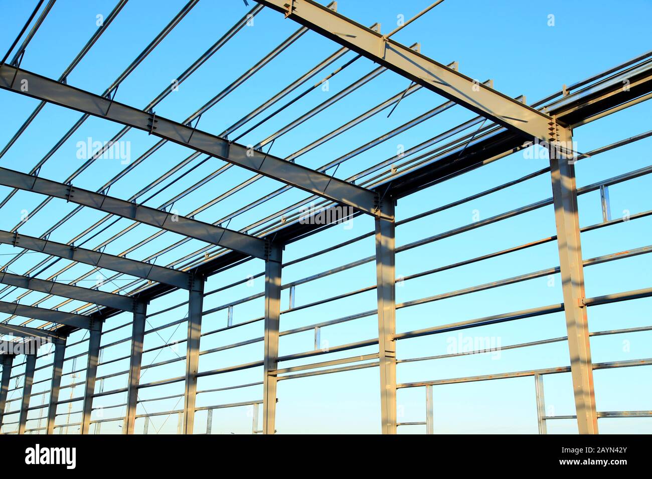 The construction of steel structure Stock Photo - Alamy