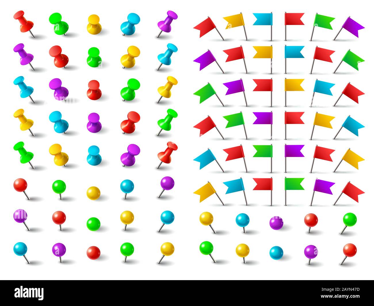 Map pins and object Stock Vector Images - Alamy