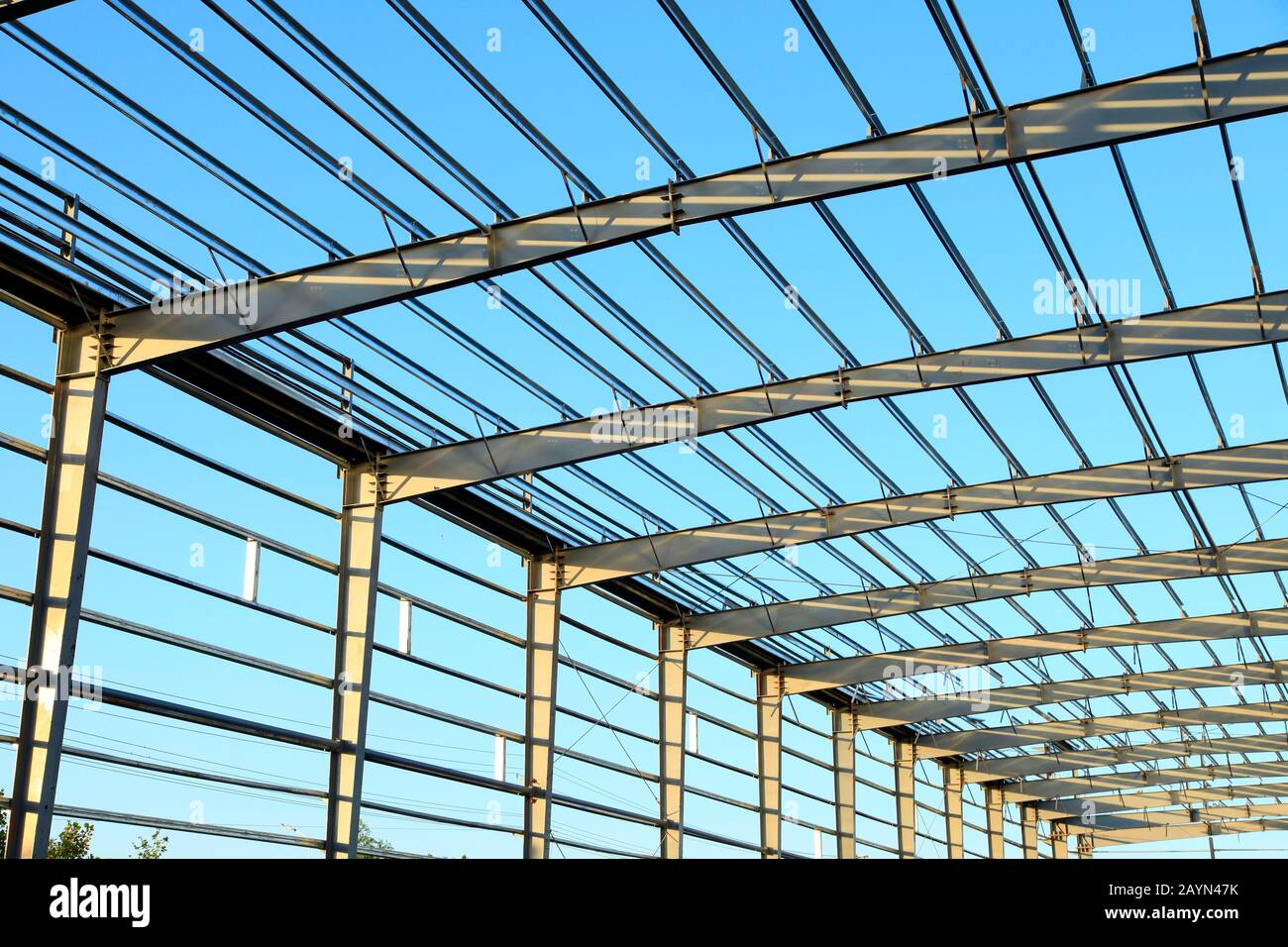 The construction of steel structure Stock Photo - Alamy