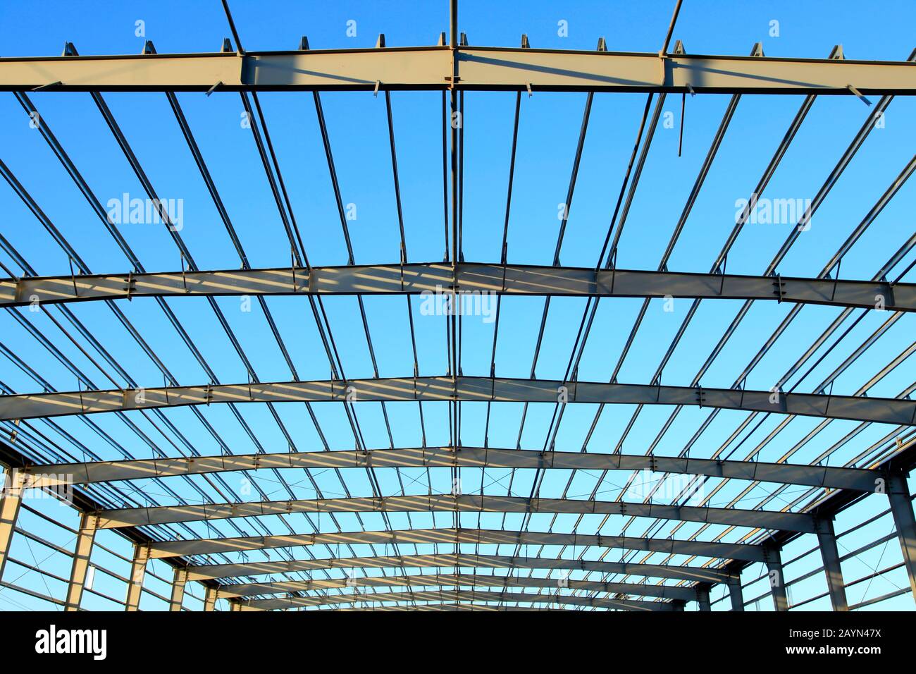 The construction of steel structure Stock Photo - Alamy