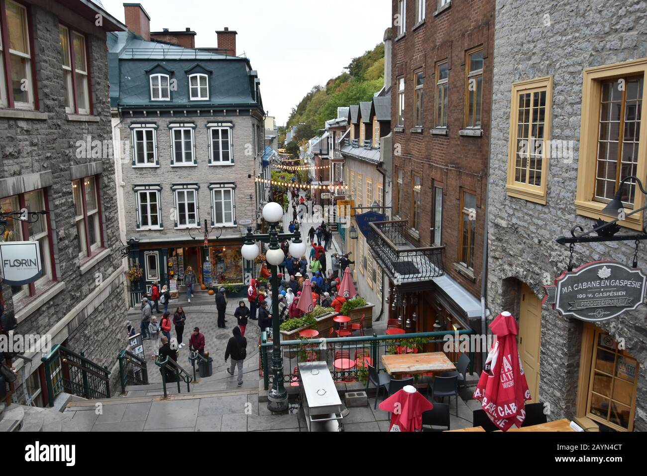 Quartier Petit Champlain, Quebec City, Quebec, Canada Stock Photo - Alamy