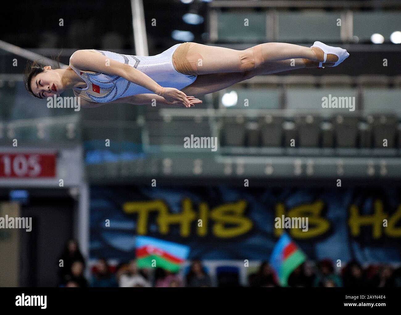 Baku, Azerbaijan. 16th Feb, 2020. China's Liu Lingling competes during ...