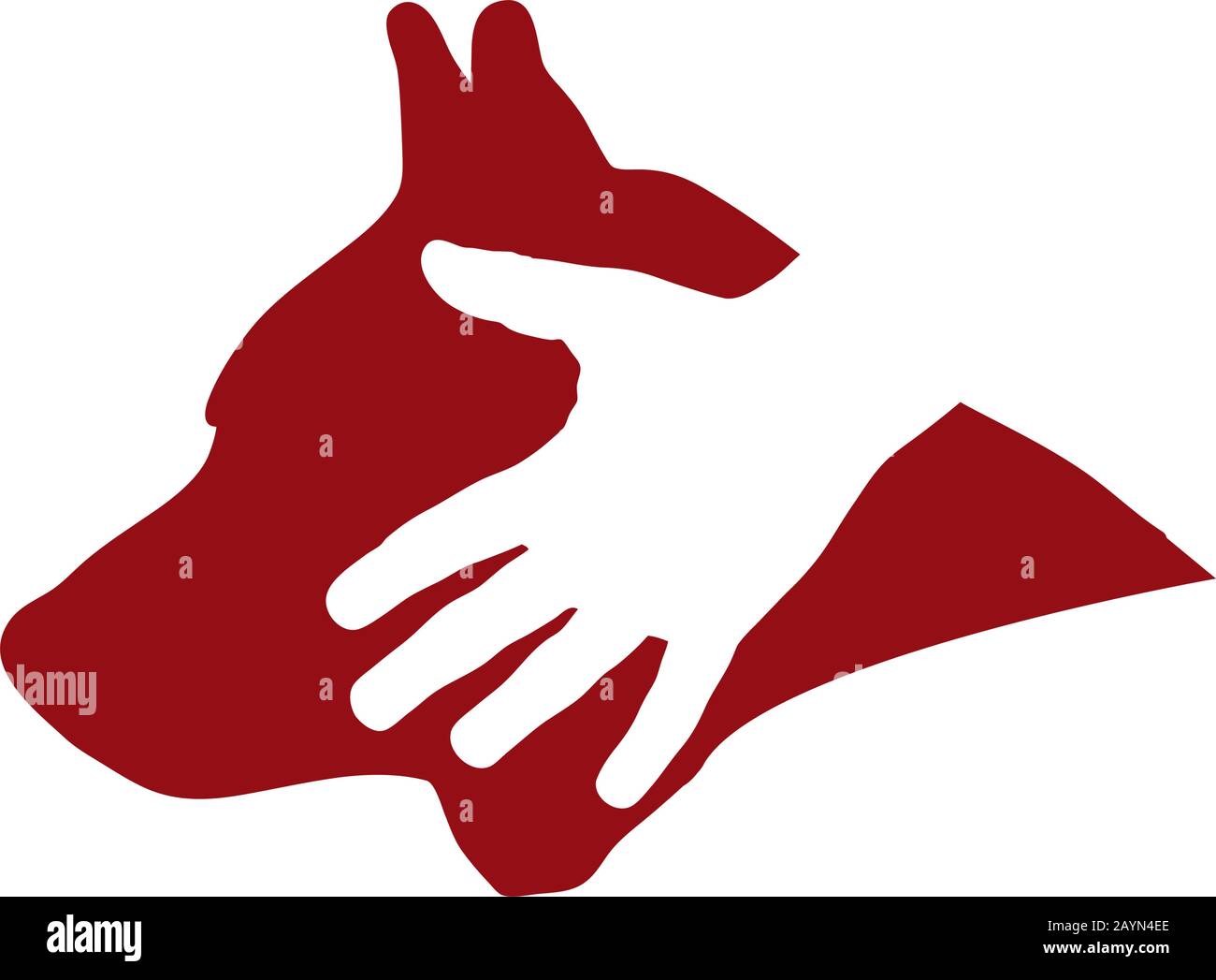 Owner dog cuddle Stock Vector Images - Alamy