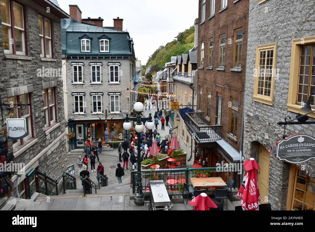 Quartier Petit Champlain, Quebec City, Quebec, Canada Stock Photo - Alamy