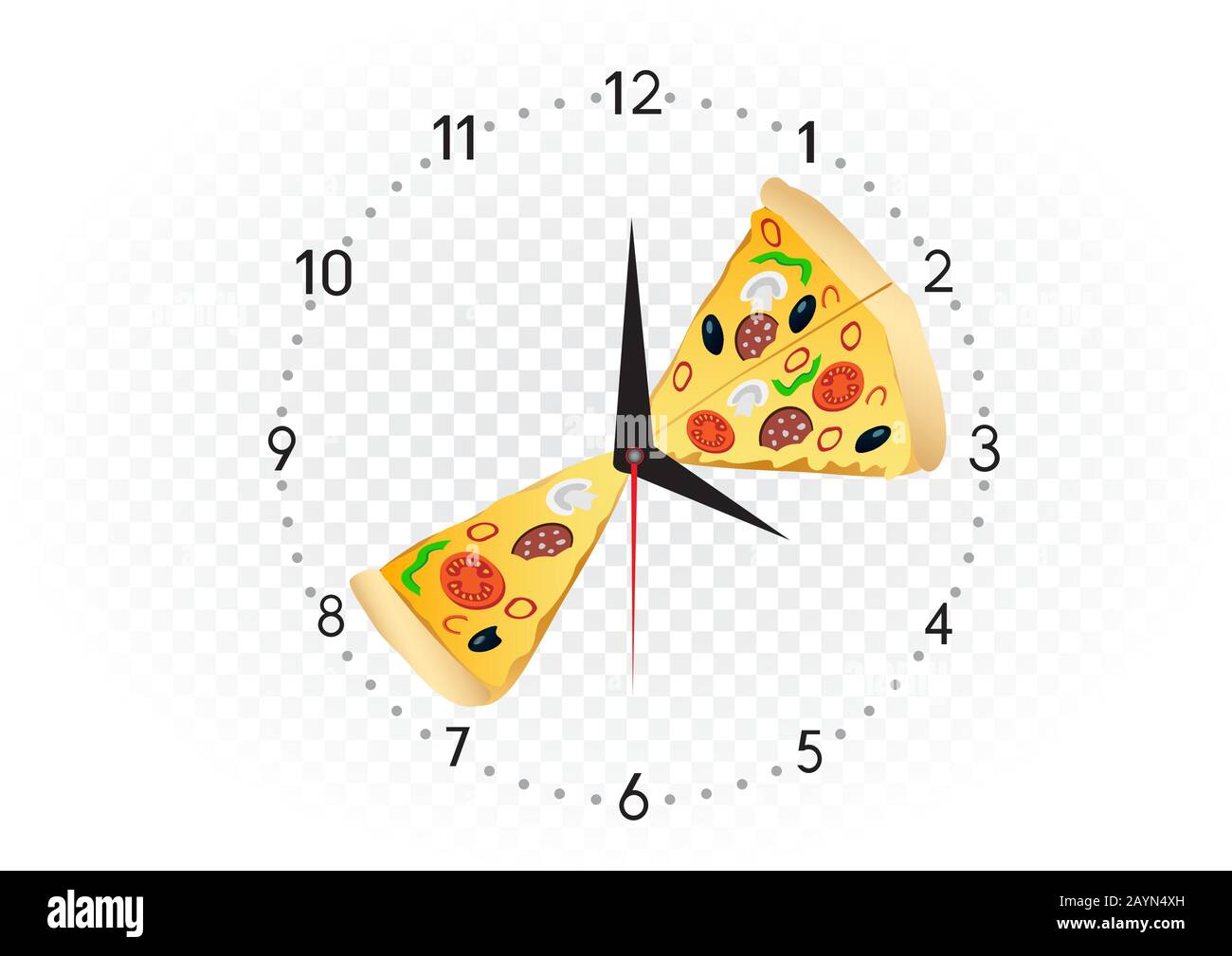 Pizza clock time hi-res stock photography and images - Alamy