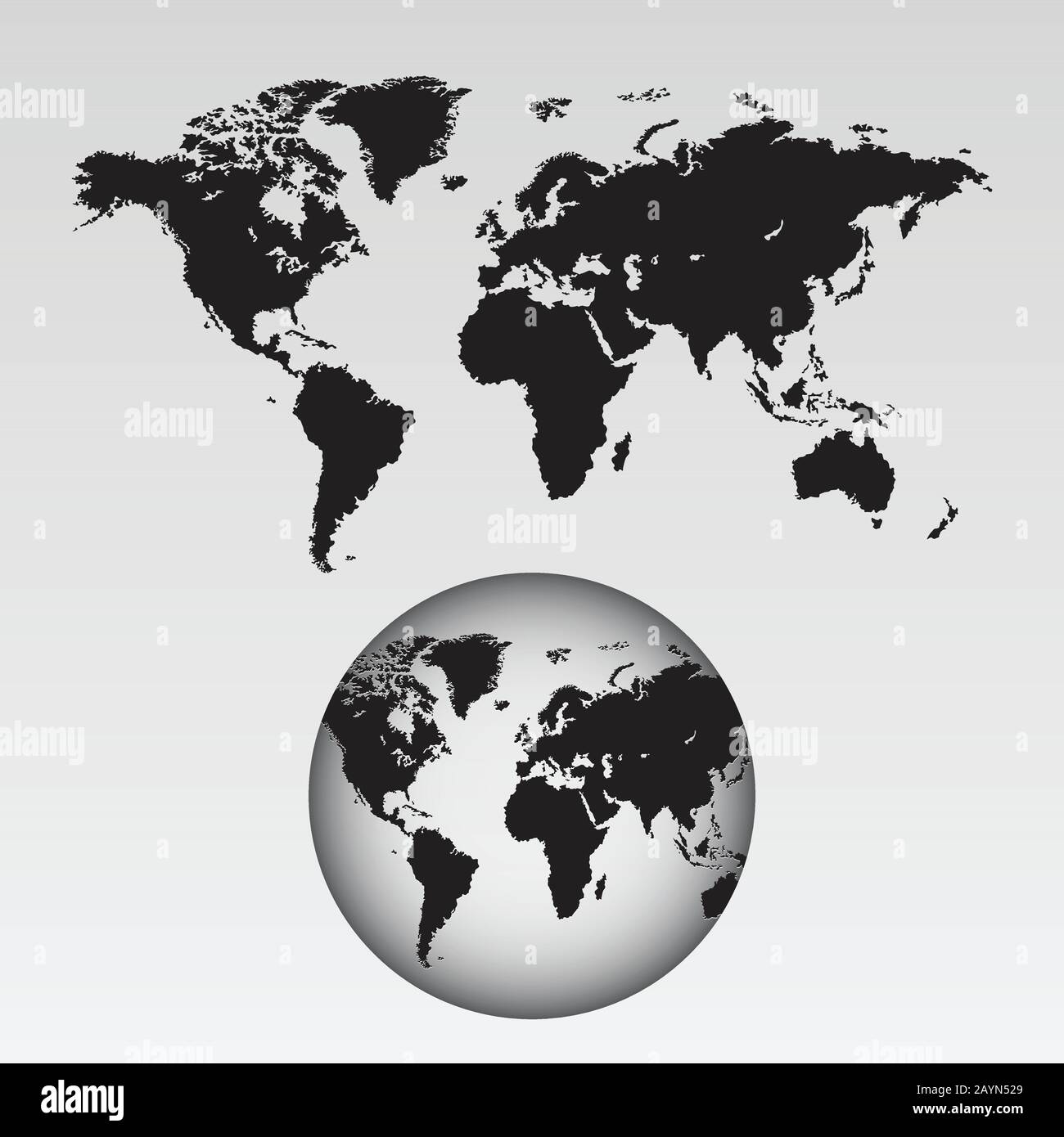 World map vector illustration isolated on white background Stock Vector ...