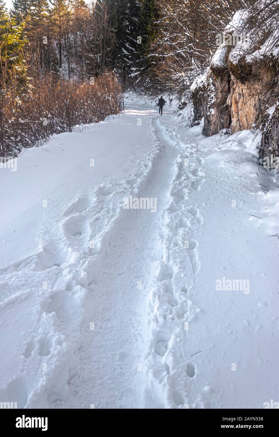 Snow trail hi-res stock photography and images - Alamy