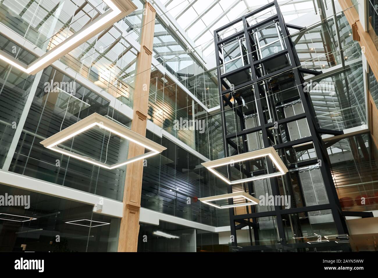 glass ceiling of office building, office for your prosperous business ...