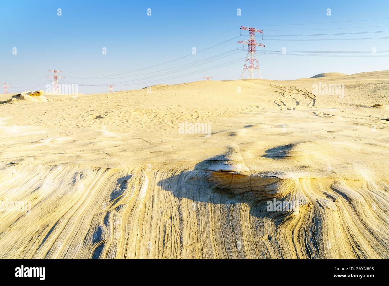 Overhead power lines in the desert hi-res stock photography and images ...