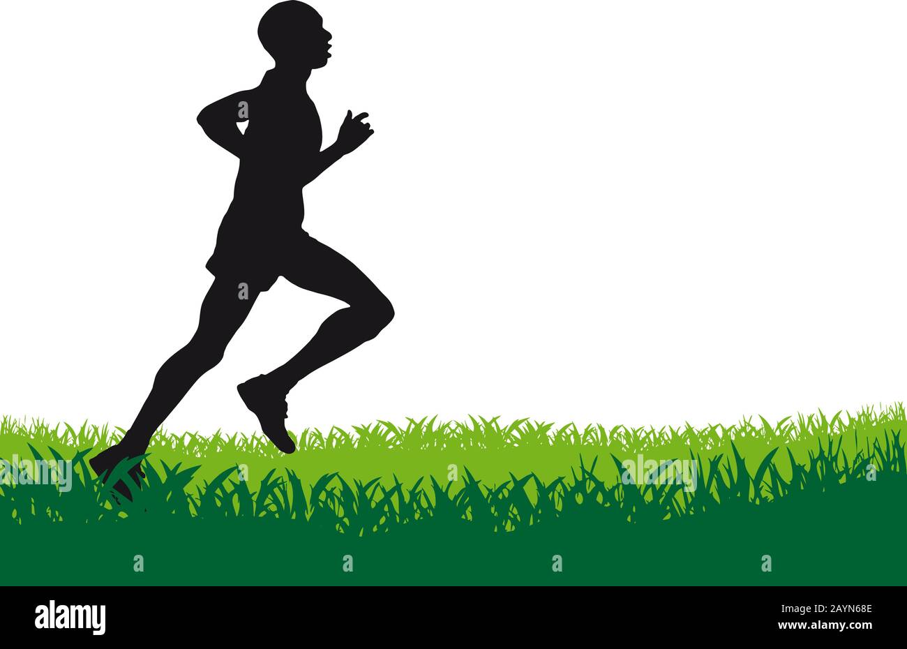 runner in the countryside, Vector poster background Stock Vector Image ...