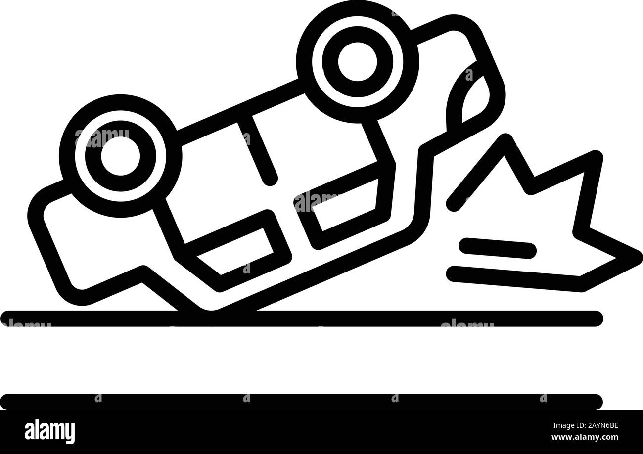 Auto car accident icon, outline style Stock Vector Image & Art - Alamy