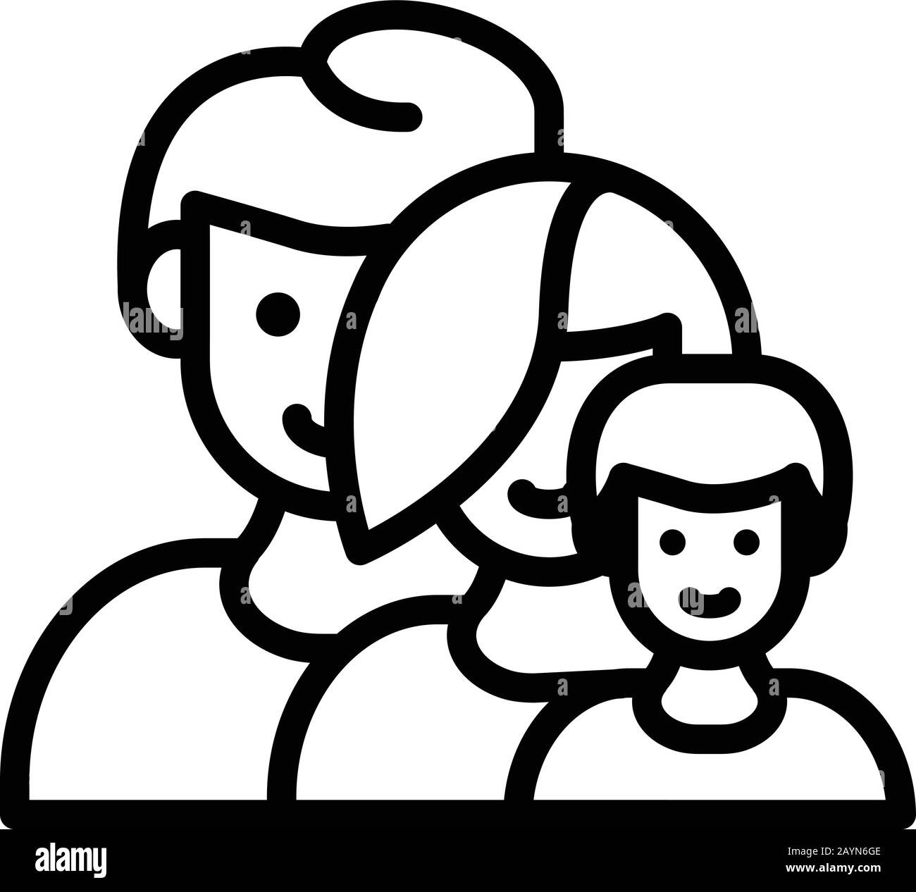 Foster family icon, outline style Stock Vector Image & Art - Alamy