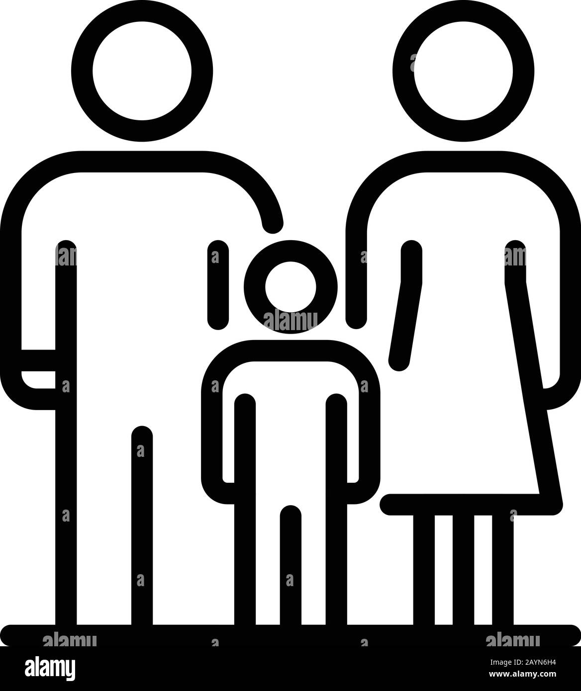 Home foster family icon, outline style Stock Vector Image & Art - Alamy